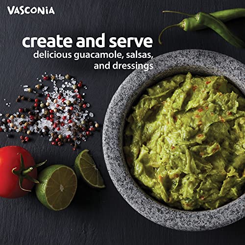 Vasconia 4-Cup Granite Molcajete Mortar and Pestle, Gray