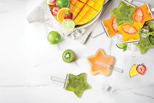 Tovolo Stackable Star Pop Molds Set of Four for Making Mess-Free Frozen Treats