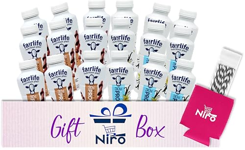 Niro Assortment | Fairlife Protein Shakes, Pack Of 8 - Chocolate Fairlife Shake And Fairlife Vanilla Protein Shake Variety, 11.5 Oz Each - Premium Fairlife Protein Shake With Beverage Sleeve