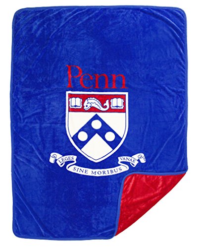 Dormitory 101 U Penn Premium Quality Plush Fleece Blanket - X Large 60"X80". Fits Queen or Twin XL Bedding. Great Gifts!