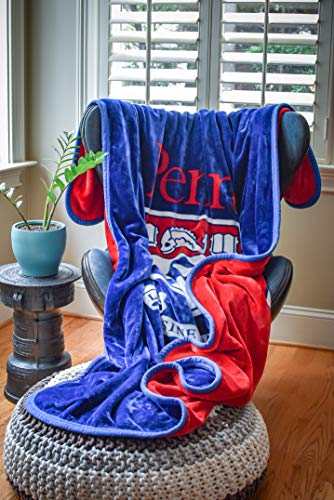 Dormitory 101 U Penn Premium Quality Plush Fleece Blanket - X Large 60"X80". Fits Queen or Twin XL Bedding. Great Gifts!