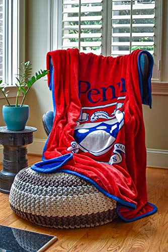 Dormitory 101 U Penn Premium Quality Plush Fleece Blanket - X Large 60"X80". Fits Queen or Twin XL Bedding. Great Gifts!
