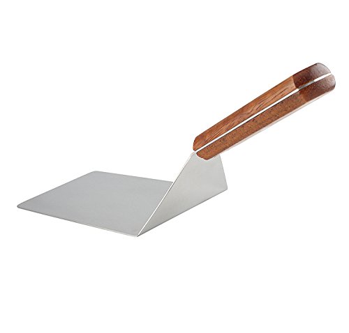 8β Extra-Large Sturdy Stainless Steel Spatula with Strong Wooden Handle β Professional Food Flipper Scraper for Grilling, Cooking, Baking Cakes & Cookies for Your Home Kitchen and Restaurants