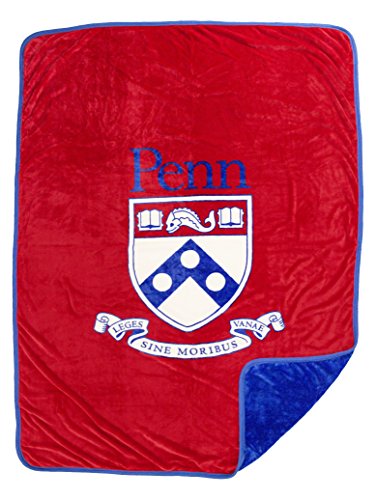 Dormitory 101 U Penn Premium Quality Plush Fleece Blanket - X Large 60"X80". Fits Queen or Twin XL Bedding. Great Gifts!