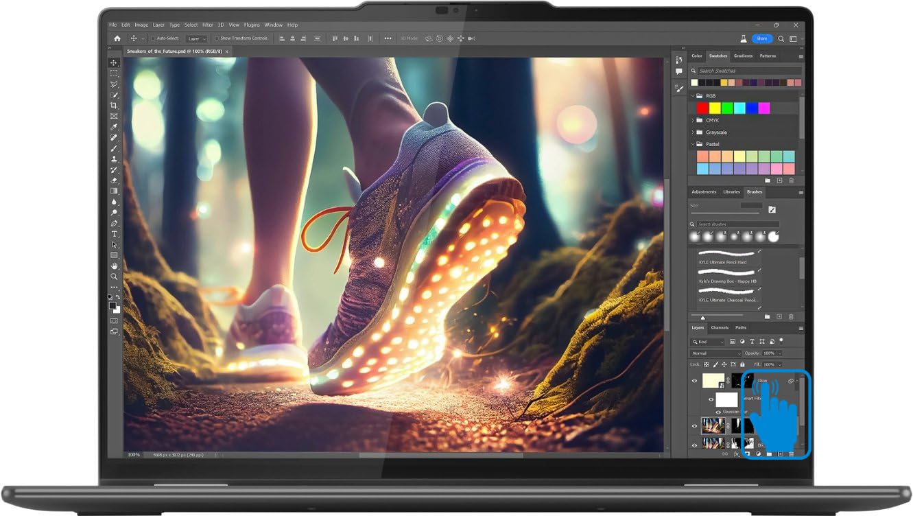 Lenovo Yoga 7i 2-in-1 AI Powered Touchscreen Laptop (Intel Core Ultra 7 155U 12-Core, 16GB RAM, 1TB PCIe SSD, Backlit KYB, FP Reader, 2 Thunderbolt 4, Win 11 Pro) w/AI Copilot & DKZ Hub