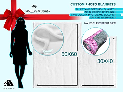 Customized Blankets with Photos β Personalized Photo Blankets for Family, Birthday, Anniversary β Soft Fleece Picture Collage Blanket (Best Dad Ever)