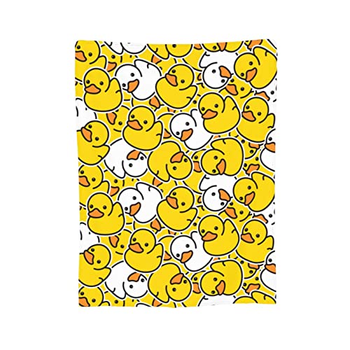 Gbuzozie Fleece Blanket Cute Duckies Lightweight Ultra-Soft Micro Cartoon Rubber Ducks Throw Blanket for Sofa Couch Bed Camping Travel - Super Soft Cozy Microfiber Blanket 50"X40"