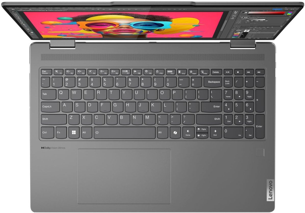Lenovo Yoga 7i 2-in-1 AI Powered Touchscreen Laptop (Intel Core Ultra 7 155U 12-Core, 16GB RAM, 1TB PCIe SSD, Backlit KYB, FP Reader, 2 Thunderbolt 4, Win 11 Pro) w/AI Copilot & DKZ Hub