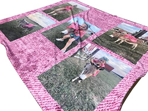 Customized Blankets with Photos β Personalized Photo Blankets for Family, Birthday, Anniversary β Soft Fleece Picture Collage Blanket (Best Dad Ever)