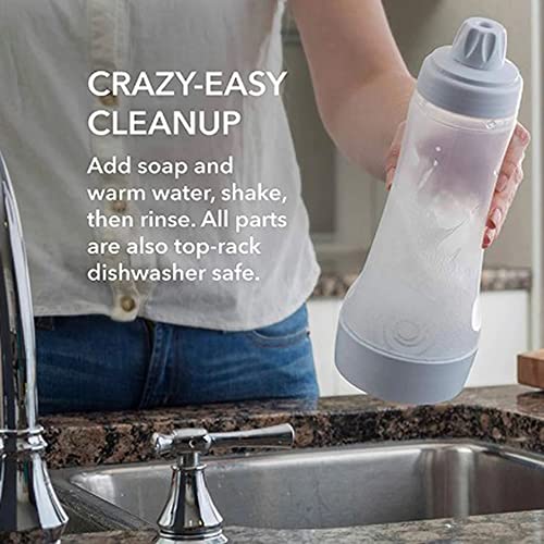 Amazonned Pancake Batter Dispenser – Pancake Mix Dispenser with Whisk Ball and Stand Base – Pancake Batter Mixer for Pancakes, Crepes, Waffle, Muffins, Qatayef, Cupcakes – Easy-Pour Silicone Spout