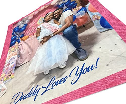Customized Blankets with Photos β Personalized Photo Blankets for Family, Birthday, Anniversary β Soft Fleece Picture Collage Blanket (Best Dad Ever)