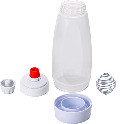 Amazonned Pancake Batter Dispenser – Pancake Mix Dispenser with Whisk Ball and Stand Base – Pancake Batter Mixer for Pancakes, Crepes, Waffle, Muffins, Qatayef, Cupcakes – Easy-Pour Silicone Spout
