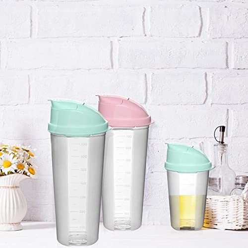 Plastic Olive Oil And Vinegar Dispenser Bottle For Kitchen Cooking With Spout Lid To Pour, Plastic Oil Cruet Container, Thigh Wide Mouth Easy Refill & Clean - BPA Free (25 OZ)