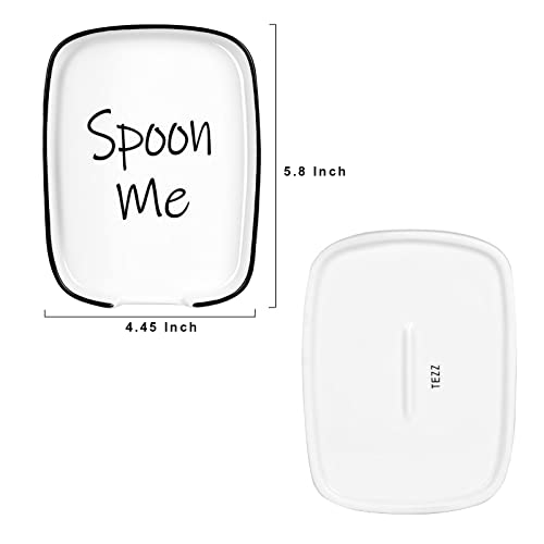 Spoon Rest For Kitchen Counter, 5.8×4.45 Inch, Ceramic Spoon Holder For Stove Top or Counter Top, Perfect for Placing Kitchen Utensils, Ladle, Coffee Spoons, Cooking spoons, Spatula, Tongs & More