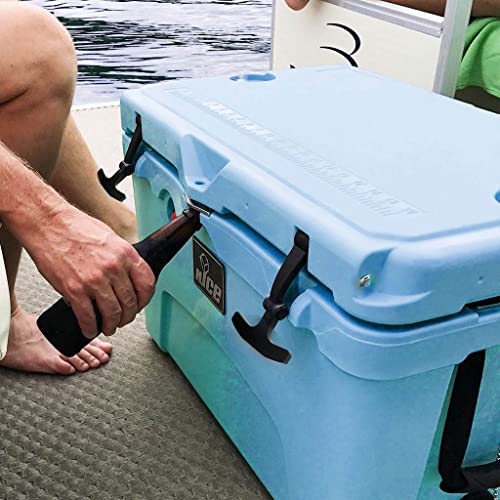 ALIENSX Universal Replacement Lid Latches for Yeti Tundra and Roadie Coolers, Durable Rubber T-Latch Design, Helps Save Fingers/Knuckles, fits Yeti, RTIC & Other Related Coolers (New Black)