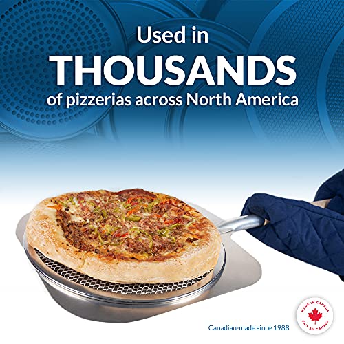 Norjac Pizza Baking Screen, 14 Inch, 2 Pack, Seamless, Restaurant-Grade Aluminum.