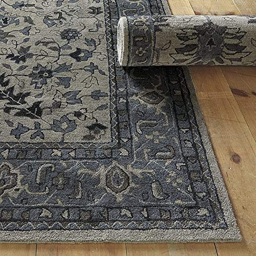 Hand Tufted Traditional Wool Area Rugs by Allen Home - Durable - 100% Wool - Living Room, Dining Room, Bedroom, and Entryway Area Rugs - 8β x 10β - Cabrina Gray
