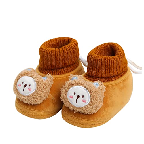 Lykmera Winter Socks Shoes for Baby Children Toddler Boys Girls Floor Shoes Warm Cute Cartoon Bunny Penguins Socks Shoes (C, 12-18 Months)