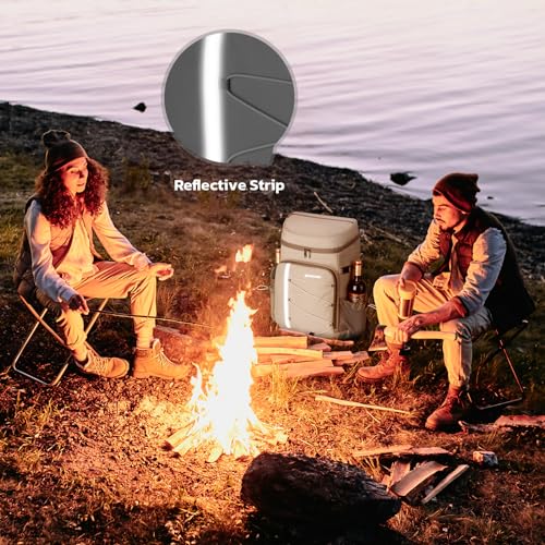 Maelstrom 35 Can Backpack Cooler Leakproof,Insulated Soft Cooler Bag,Beach / Camping Cooler,Ice Chest Backpack for Travel, Grocery Shopping,Kayaking,Fishing,Hiking,Grey