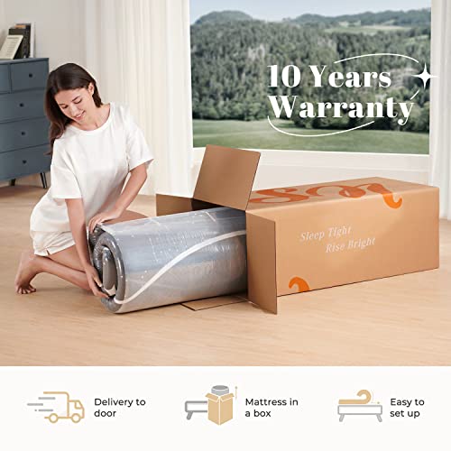 Sweetnight King Mattress, 12 Inch Gel Memory Foam Mattress in a Box, King Size Medium Firm Mattress for Motion Isolation & Pressure Relief, Gray, Starry Night