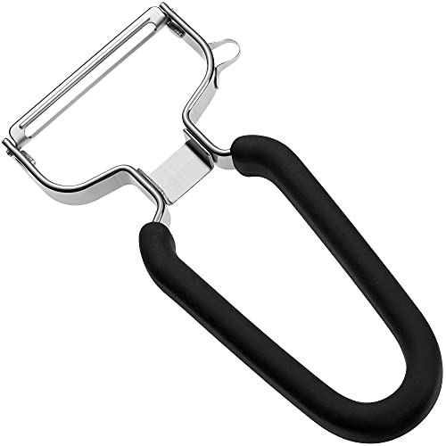 LURCH Germany Universal Ultra Sharp Stainless Steel Vegetable Y Peeler for Potatoes, All Fruits & Veggies | Non-Slip Comfortable Handle | 5.1 x 2.3 Inches / 13 cm x 6 cm - Black
