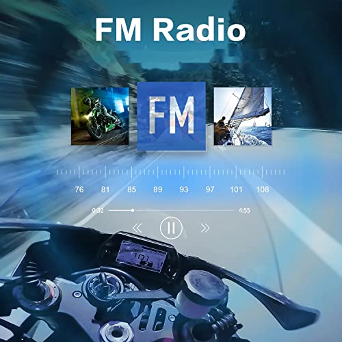 Fodsports FX6S Motorcycle Bluetooth Helmet Intercom Communication System with LED Screen - Connect up to 6 Riders, Voice Dialing, Universal Motorbike Communicator for ATVs and Dirt Bikes - 1 Pack