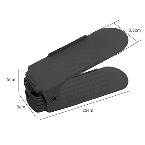 Rehomy 20 Pack Shoe Slots Organizer Adjustable Double Deck Space-Saving Shoe Stacker Shoe Rack