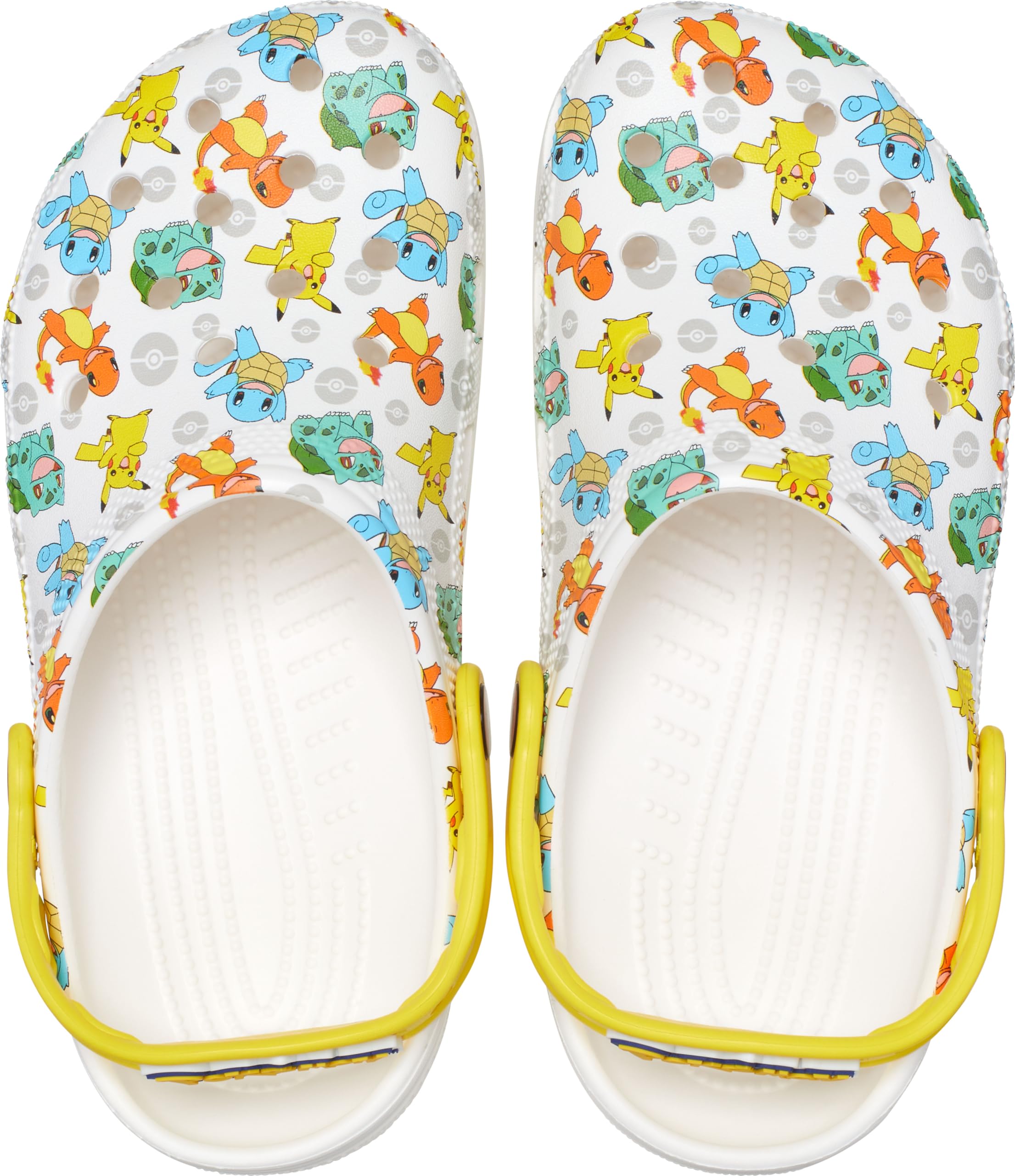 Crocs Unisex Classic Pikachu Clogs, Pokemon Shoes, 11 Women/9 Men White/Multi