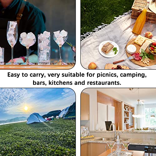 MUMIAO Ice Picks Aluminium Alloy Handle Stainless Steel Knife With Safety Cover Ice Tool Kitchen Tool for Restaurant Bar Home (Silver)