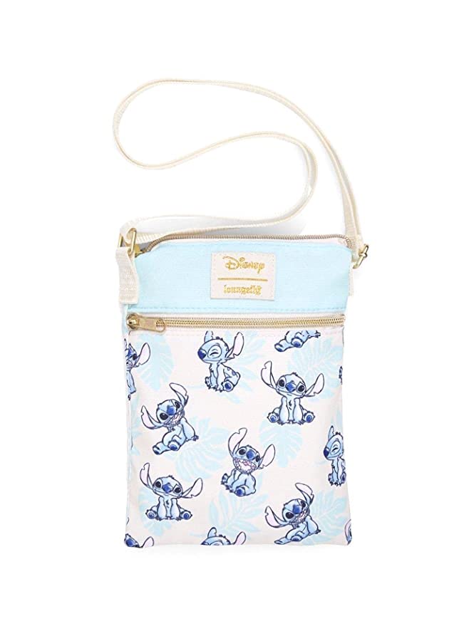 Loungefly Disney Lilo & Stitch Palm Leaves Passport Crossbody Bag AQUA MINT (KH) NONE