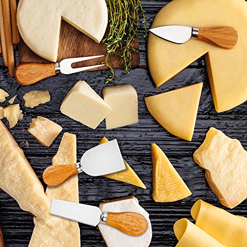 YXChome 4 Cheese Knives Set-Mini Knife, Butter Knife & Fork