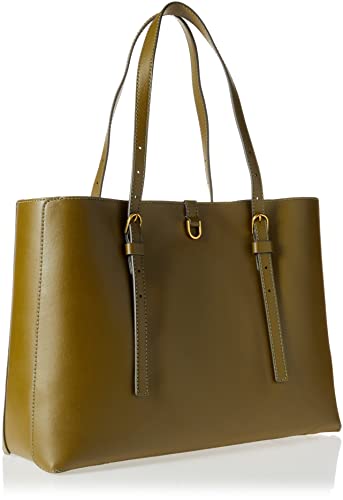 Fossil Women's Kier Vegan Cactus Leather Tote Bag Purse Handbag, Green Moss (Model: ZB1615376)