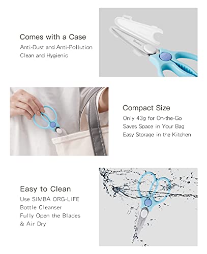 Simba Premium Portable Safety Food Scissors (Blue)