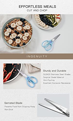 Simba Premium Portable Safety Food Scissors (Blue)