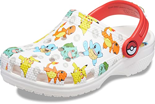 Crocs Classic Pikachu Clogs, Pokemon Shoes for Kids K WHI/MLTI, White/Multi, Numeric_6 US Unisex Big