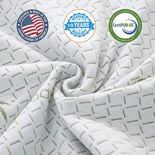 wOod-it Queen Mattresses, Memory Foam Mattress Queen Size Bed in a Box Cooling Gel Medium Firm CertiPUR-US (10 Inch)