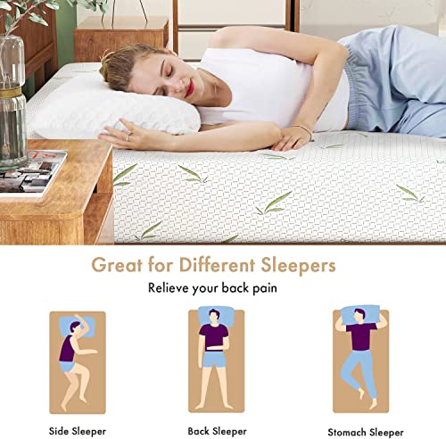 wOod-it Queen Mattresses, Memory Foam Mattress Queen Size Bed in a Box Cooling Gel Medium Firm CertiPUR-US (10 Inch)