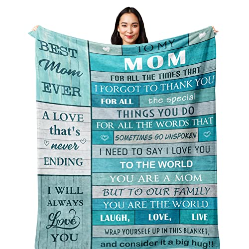 POQUSH Gifts for Mom,Mom Gifts,Birthday Gifts for Mom,Mom Birthday Gifts,Mom Gift from Daughter Son, Best Mom Gifts for Mothers Day/Christmas/Valentine's Day,Mom Blanket 60āx50ā