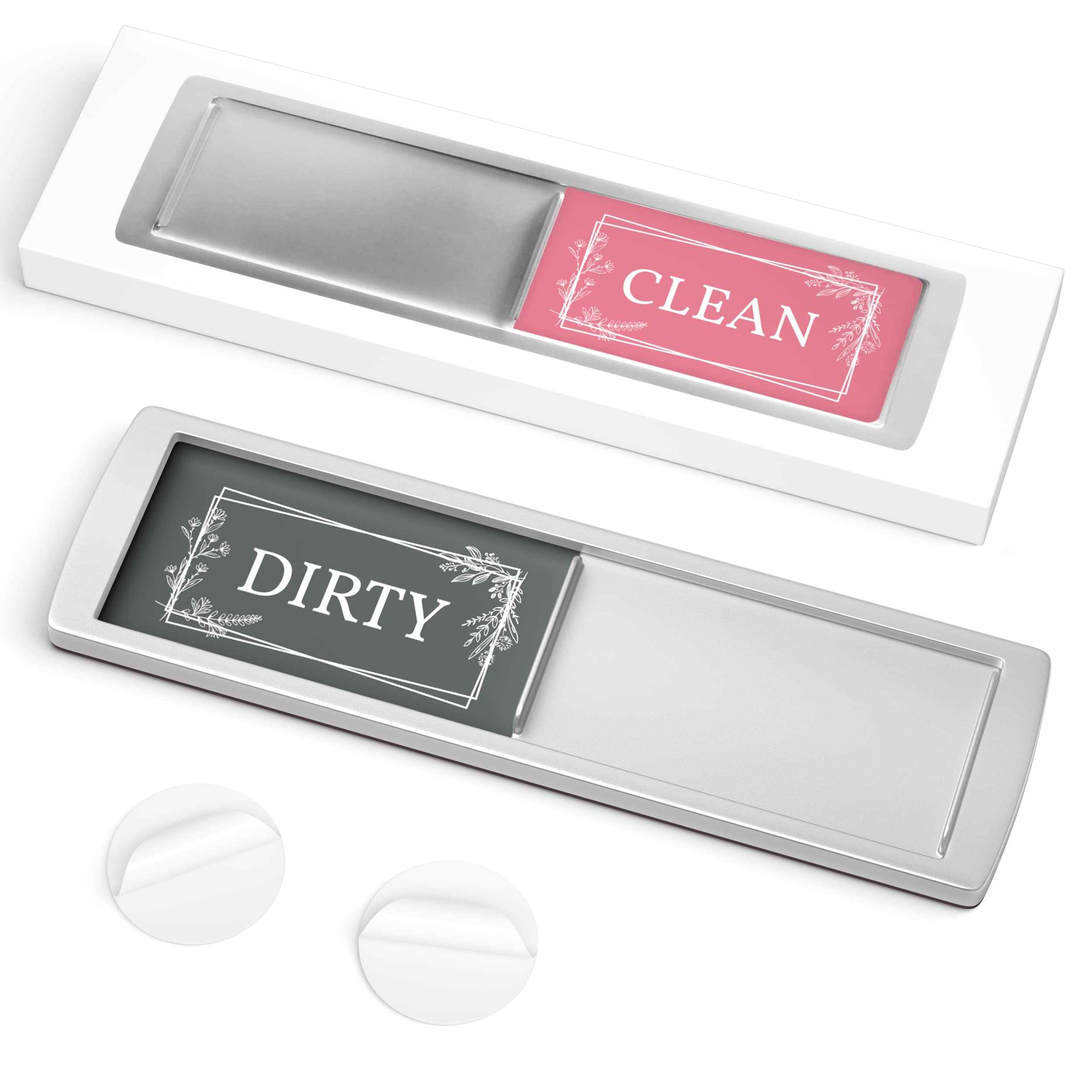 Stylish Dishwasher Magnet Clean Dirty Sign - 2 by 7 Inch - Ideal Clean Dirty Magnet for Dishwasher - Kitchen Organizer and Gadget - Nice Office, Home Farmhouse Decor - Dirty Clean Dishwasher Magnet