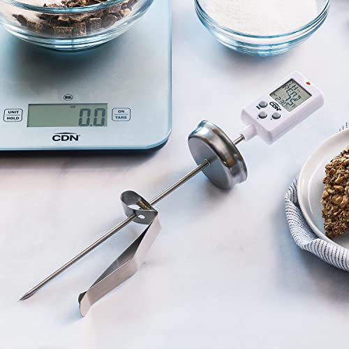 CDN DTC450 Digital Candy/Deep Fry/Pre-Programmed & Programmable Thermometer, White, 10.4"