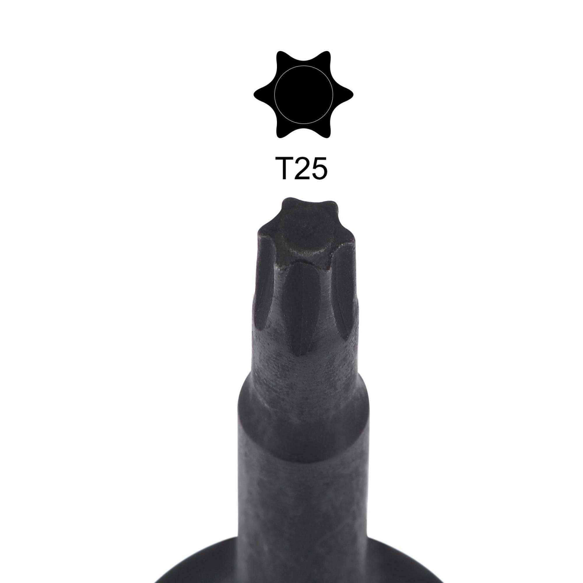 uxcell T25 Impact Torx Bit Socket, 3/8" Square Drive 60mm Length CR-MO Metric Sizes
