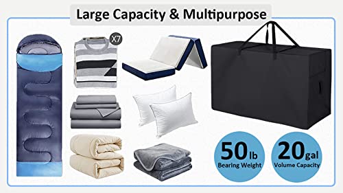 Guisong Folding Mattress Storage Bag, Carry Case for Tri Fold Mattress with Zipper, Foldable Memory Foam Mattress Carrying Case Fits 3-4 inch Twin Trifold Mattress