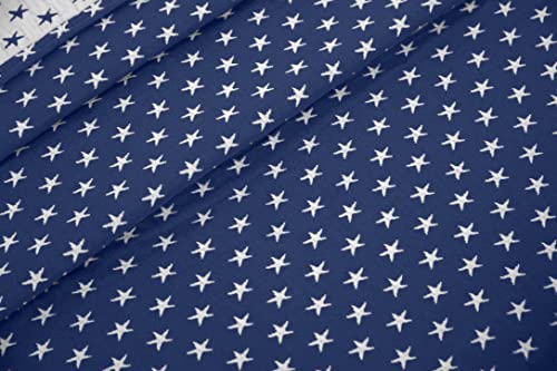 Sterling Creek Dawson Star Muslin Cotton Blanket Three Layers Lightweight Breathable Gauzy Blanket for Adults, All Season (Throw, Navy)