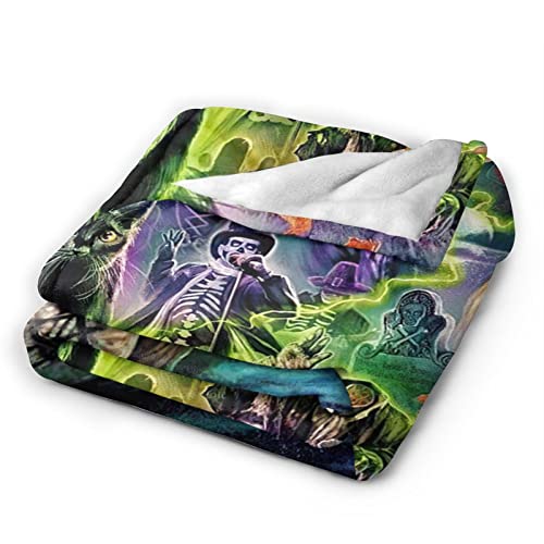 Niubai Halloween Blanket Cartoon Blanket Flannel Fleece Blanket Ultra Soft Lightweight Throw Blanket for Bed Couch Living Room 60''X50''