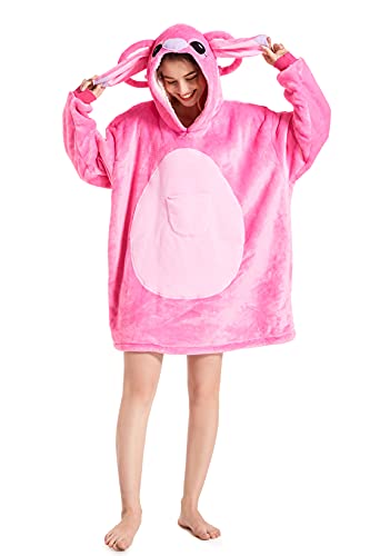 Oversized Hoodie Blanket For Women Animal Sweatshirt hooded for Adults Wearable Blanket with Front Pocket Pouch(One Size)