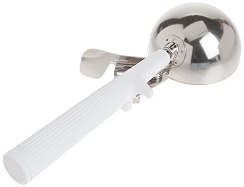 Winco ICOP-6 Ice Cream Disher with White Handle, Size 6, 5.5 ounces, Stainless Steel