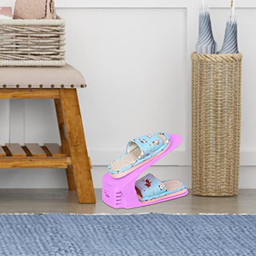 Shoe Slots, Adjustable Double Layer Storage Shoe Organizer Holder, Shoe Rack Holder 3-Level for Closet Organization Ruliyeefu