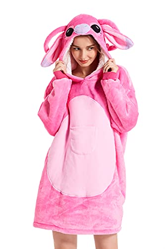 Oversized Hoodie Blanket For Women Animal Sweatshirt hooded for Adults Wearable Blanket with Front Pocket Pouch(One Size)
