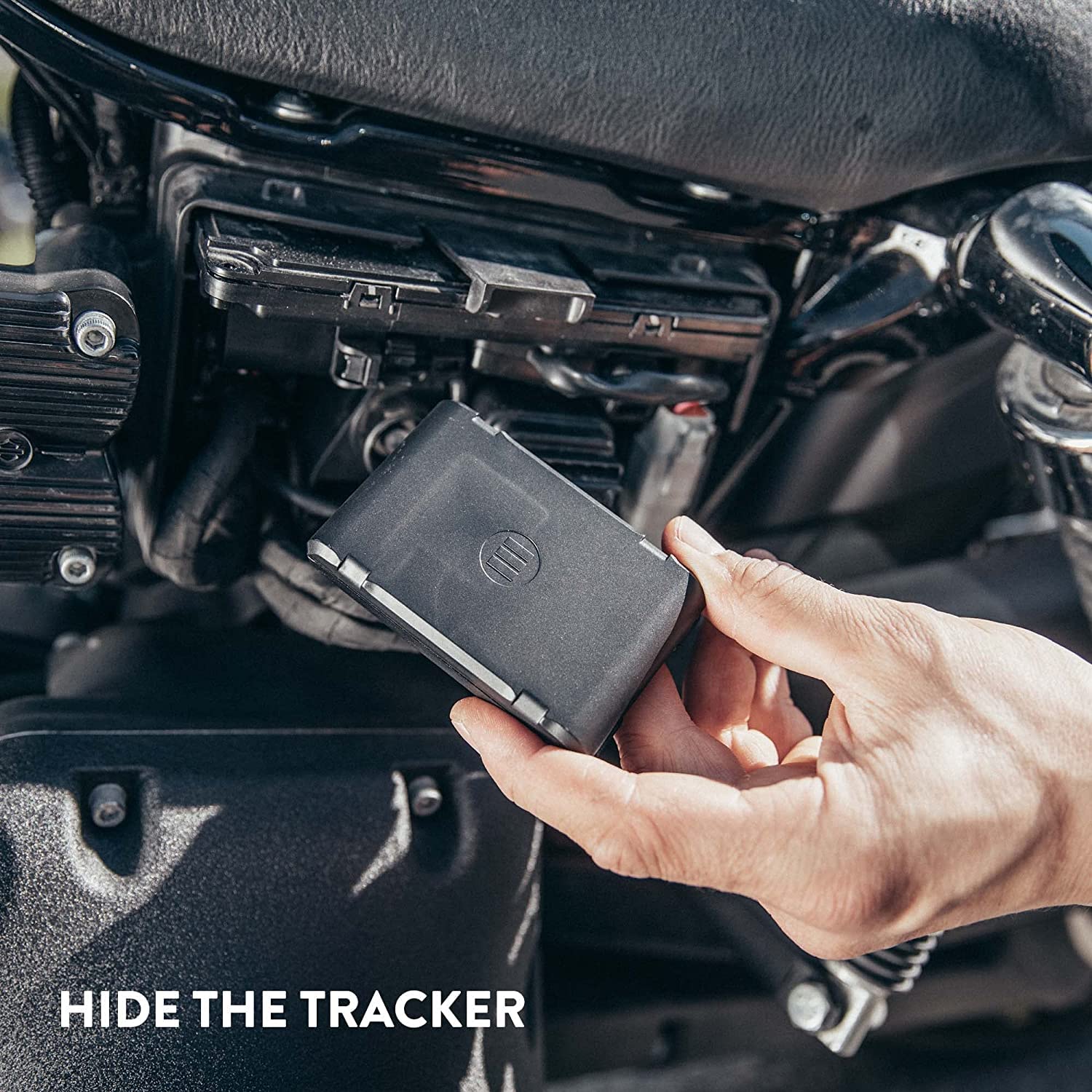 MoniMoto 7 Plus 3 Edition Motorcycle Tracker and Alarm with DIY Installation, No Wiring Required - Smart Motorcycle GPS Tracker - GPS Tracker for Vehicles, Scooters, Quad Bike ATVs, Snowmobiles