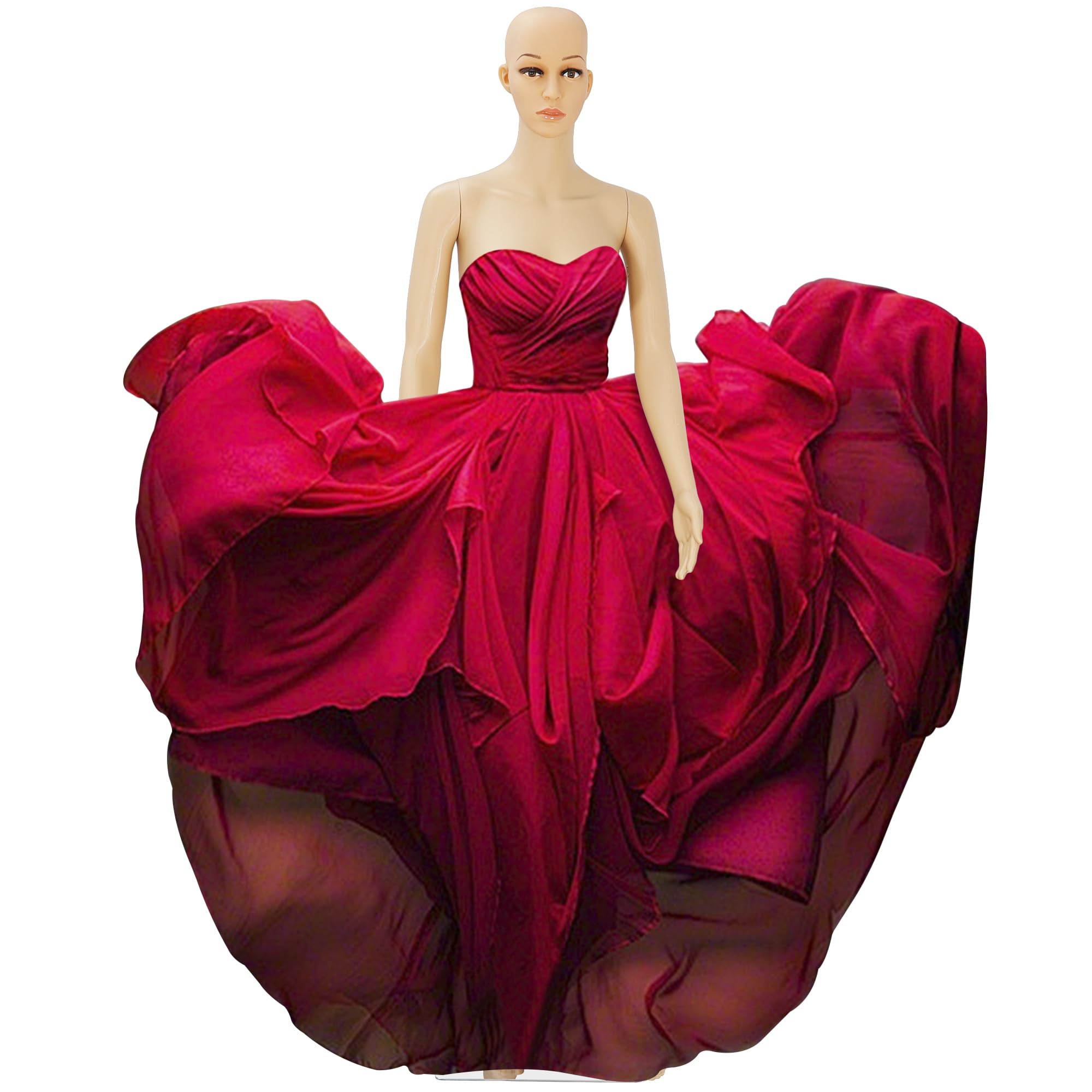 Epetlover Female Full Body Mannequin 69 Inches Dress Form Manikin Adjustable Posture Realistic Display Dress Model with Turnable Head, Metal Base